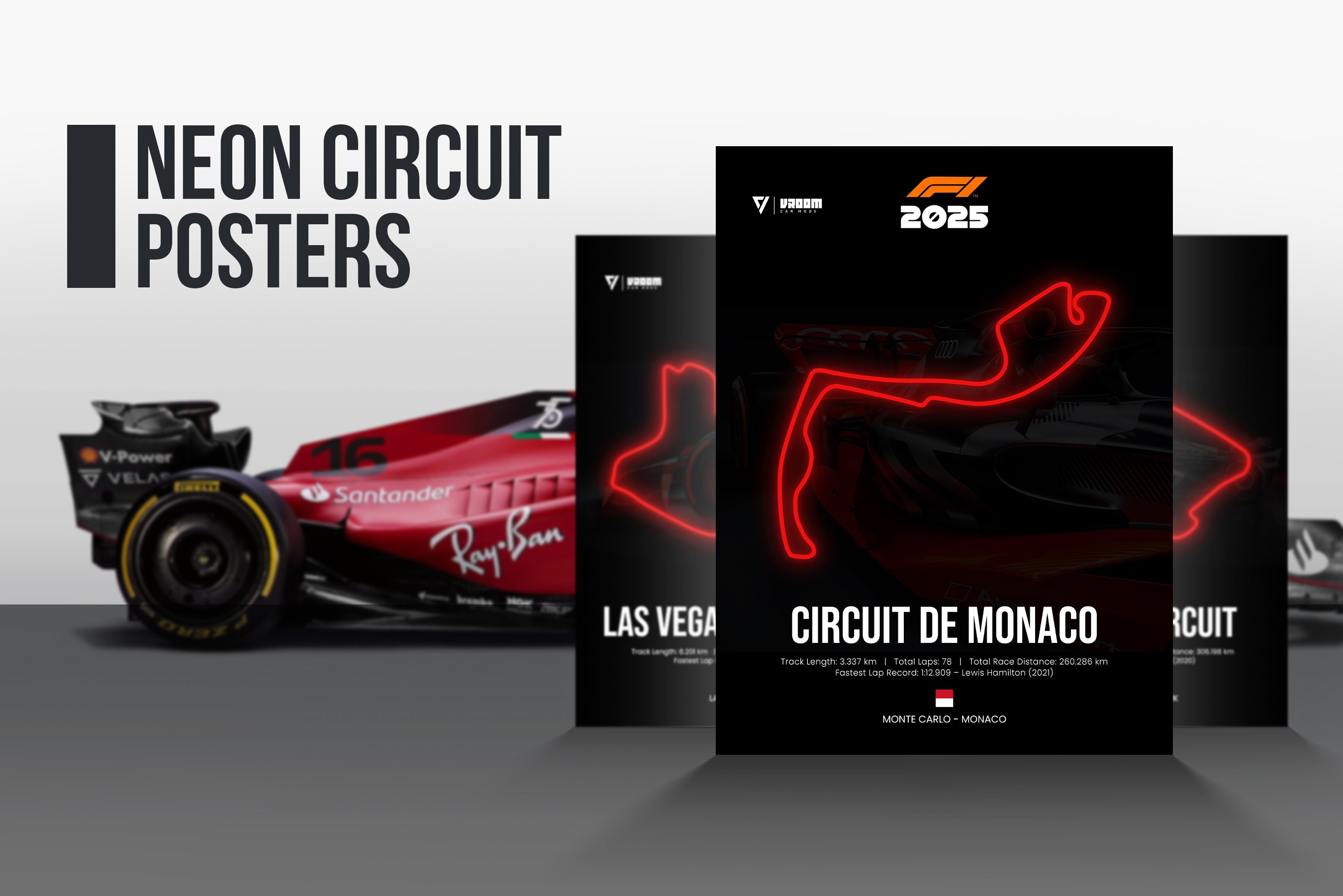 F1 Neon Circuit Poster – Vroom Mods